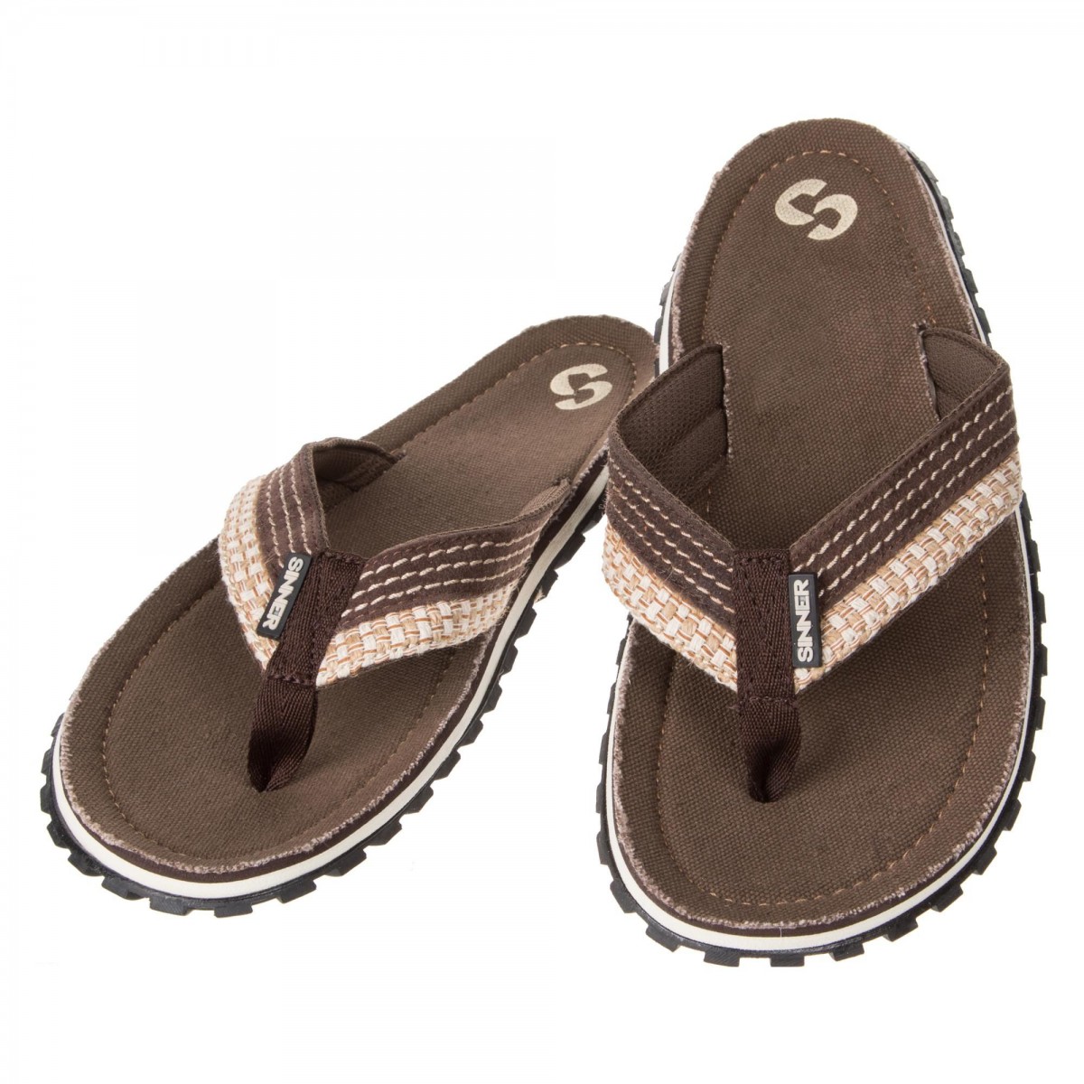 Sinner Flip Flops Brown/Off White