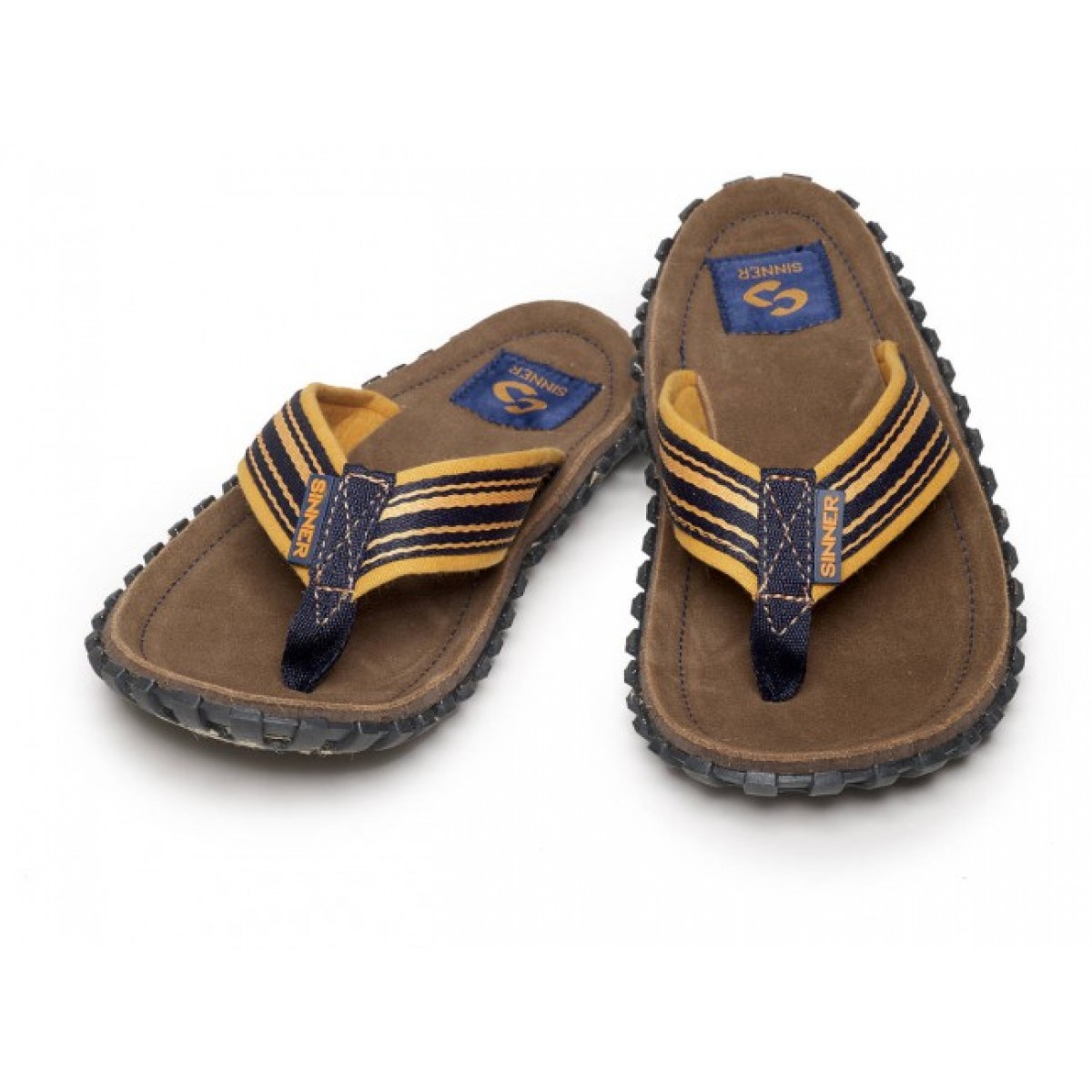sinner brown suede flip flop beach slap flip flops